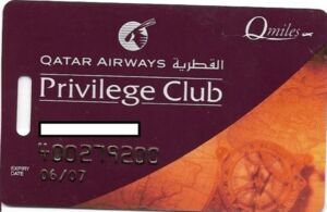 Functional Card: Qmiles - Qatar Airways - Privilege Club (Airlines, Qatar(Qatar Airways) Col:QA ...