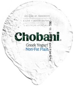 Food Label: Chobani Greek Non-Fat Yogurt (Chobani, LLC, United States ...