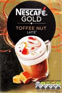 Food Label: Nescafe Gold Toffee Nut Latte (Nestlé UK LTD, United ...