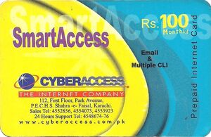 Functional Card: Rs.100 CyberAccess - SmartAccess monthly (Internet ...
