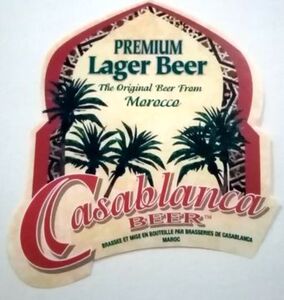 Etiqueta de bebida: Casablanca Premium Lager (Société des Brasseries du ...