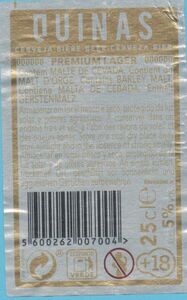 Drink Label: mini QUINAS (DOMUS CAPITAL S.A., PortugalCol:PT-BEER-000367
