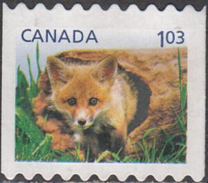 Stamp: Red Fox (Vulpes vulpes) (Canada(Definitives 2011-2014. Young ...