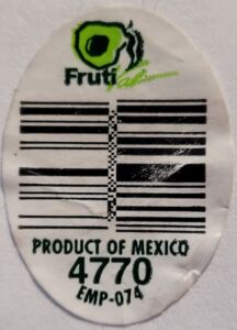 Fruit Sticker: FrutiVal 4770 (MexicoCol:MX-FR-00232