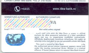 Bank Card: Idea Bank (Idea Bank, RomaniaCol:RO-MC-0360