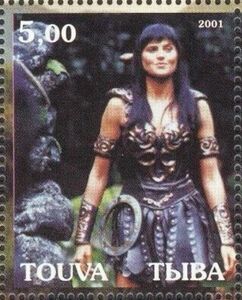 Stamp: Xena: Warrior Princess (Russia, Tuva: Illegal StampsCol:RU-TY ...