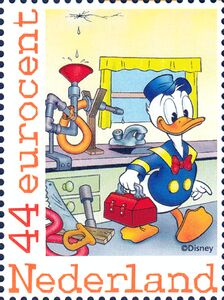 Stamp: Duckburg: Donald Duck with leaking roof (Netherlands ...