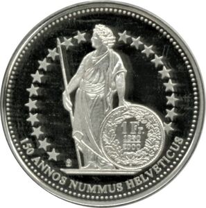 Token: 150 Years of Swiss Franc (Switzerland(Commemorative Tokens) Col ...