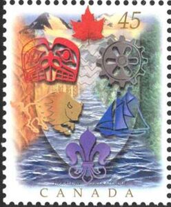 Stamp: Canadian heraldry tradition (CanadaMi:CA 1583,Sn:CA 1614,Yt:CA ...