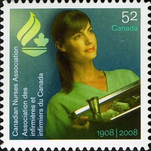 Stamp: Canadian Nurses Association 1908-2008 (CanadaMi:CA 2475,Sn:CA ...
