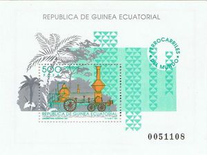 Stamp: German Locomotive 1841 (Equatorial Guinea(Trains in the world ...
