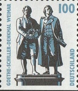 Briefmarke: Goethe-Schiller Monument, Weimar (Deutschland ...