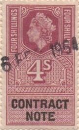 Stamp: Contract Note (United Kingdom: Revenue Stamps(Contract Note) Bar ...