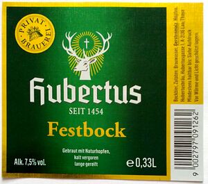 Drink Label: Hubertus Festbock (Hubertus Bräu, AustriaCol:AT-BEER-006846