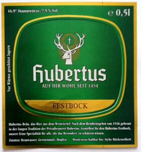 Drink Label: Hubertus Festbock (Hubertus Bräu, AustriaCol:AT-BEER-006847