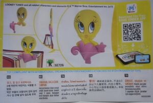 Meal Toy: Tweety bookmarks (Kinder Surprise, Worldwide(Joy - Tweety ...