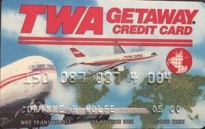 Bank Card: TWA GETAWAY Credit Card (Twa, United States of AmericaCol:US ...
