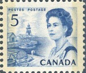 Stamp: QE II, fishing port on the Atlantic coast (Canada(Centennial ...