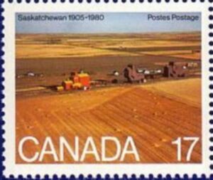 Stamp: Saskatchewan (Canada(75th Anniversary of Alberta and ...