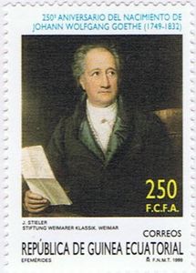 Stamp: J. W. Goethe by Joseph Carl Stieler (Equatorial Guinea ...