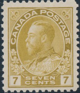 Stamp: King George V (Canada(King George V 1911-22 "Admiral's Uniform ...