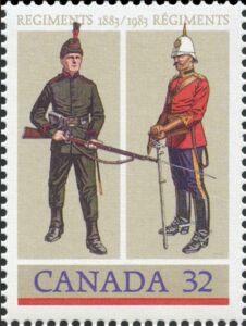 Stamp: The Royal Winnipeg Rifles and The Royal Canadian Dragoons ...