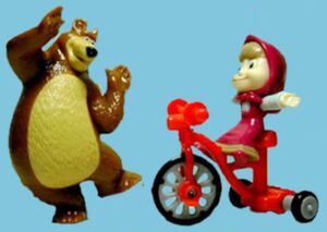 Meal Toy: Masha rides a tricycle (Kinder Surprise, Europe(Maxi - Masha ...