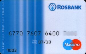 Bank Card: Rosbank (Rosbank, RussiaCol:RU-MS-0035.08