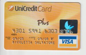 Bank Card: Unicredit Card Plus (UniCredit Banca, ItalyCol:IT-VI-0106