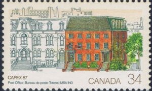 Stamp: Toronto's First Post Office (Canada(Capex '87 International ...