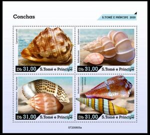 Stamp: Various Shells (São Tomé and Príncipe(Shells (2020:1)) Yt:ST ...