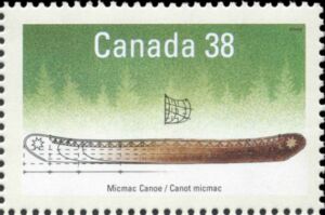 Stamp: Micmac Canoe (Canada(Small Craft of Canada (1st series), Native ...