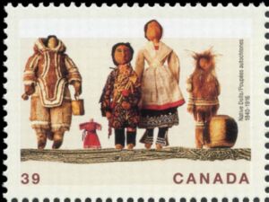 Stamp: Native Dolls, 1840-1916 (Canada(Cultural Treasures - Dolls) Mi ...