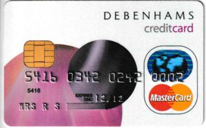 Bank Card: Debenhams Creditcard (Santander, United Kingdom of Great ...