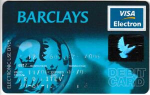 Bank Card: Barclays Debit Card (Barclays Bank, United Kingdom of Great ...