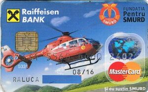 Bank Card: Fundatia Pentru Smurd (Raiffeisen Bank, RomaniaCol:RO-MC-0367