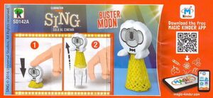 Meal Toy: Buster Moon (Kinder Surprise, Italy) (Kinder - Sing) Col:SD142A