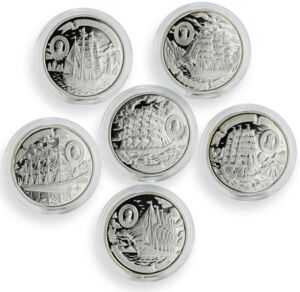 Coin: 5 Dollars (Set 5x5$ Tall Ships) (Cook Islands(1972~Today - Mint ...