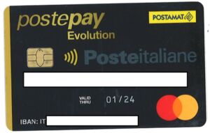 Bank Card: PostePay Evolution (Poste Italiane, ItalyCol:IT-MC-0094