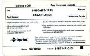Phonecard: Sprint - Prepaid Phonecard - Phone ringing (Sprint (SPR ...