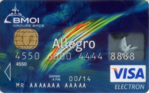 Bank Card: Carte ALLEGRO (BMOI, MadagascarCol:MG-VE-0002