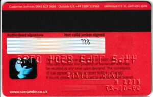 Bank Card: Santander Business (Santander, United Kingdom of Great ...