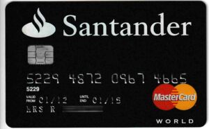 Bank Card: Santander MasterCard World (Santander, United Kingdom of ...