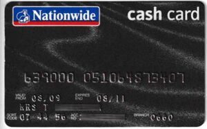Bank Card: Nationwide Cash Card (Nationwide, United Kingdom of Great ...