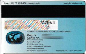 Bank Card: Danske Bank MasterCard Direct (Danske Bank, DenmarkCol:DK-MC-0013