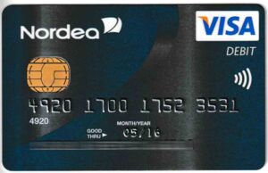 Bank Card: Nordea Visa Debit Blue (Nordea, Finland) Col:FI-VI-0018