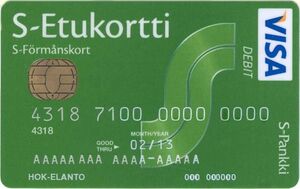 Bank Card: S-Pankki Visa Debit (S-Pankki, FinlandCol:FI-VI-0019