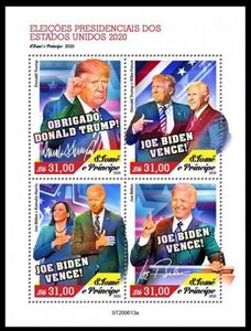Stamp: United States Presidential Elections 2020 (São Tomé and Príncipe ...
