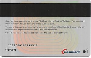 Functional Card: Cash Card -1 bis (Banks, Singapore(Cashcard) Col:SG ...