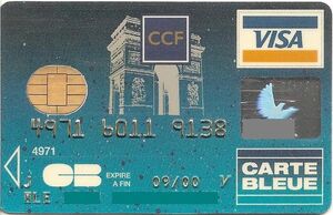 Bank Card: Crédit Commercial de France (Crédit Commercial, FranceCol:FR ...